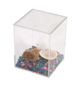 Plastic Aquarium Square - 5"x4"x4" - 044C Aqua