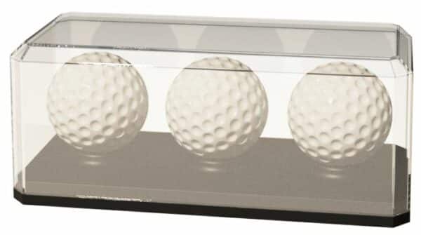 Three Golf Ball Display Case with Black Base - 143C3GOLF-BB | Pioneer ...