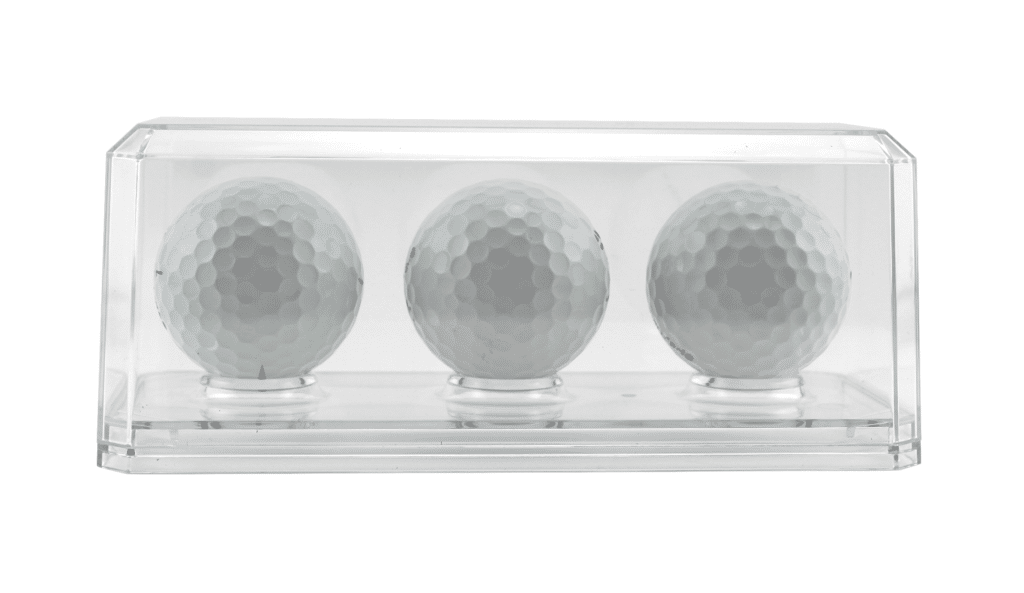 Three Golf Ball Display Case with Clear Base - 143C3GOLF-BC | Pioneer ...